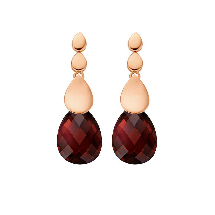 Oorbellen | Hippie Chic Raindrop RG Red Garnet - Choices by DL